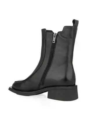 LINDA BAUMANN Zip-fastening Leather Ankle Boots