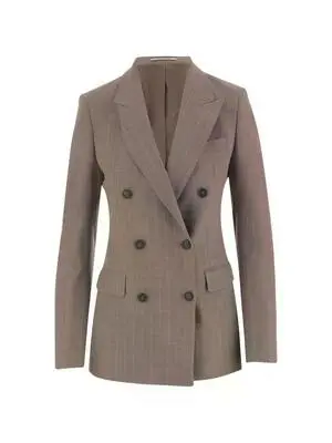 Tagliatore Pinstripe Double-breasted Blazer - Brown