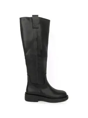 LINDA BAUMANN Leather Knee-high Boots - Black