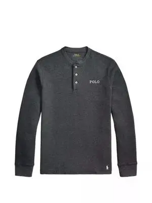 Polo Ralph Lauren Waffle-knit Pajama Top - Grey