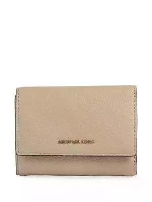Michael Kors Grained-leather Trifold Wallet - Neutrals