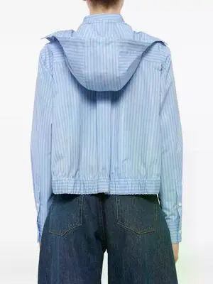 Sacai Striped Drawstring Hoodie