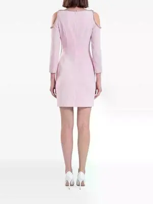 SAIID KOBEISY Embellished Cold-shoulder Mini Dress - Pink