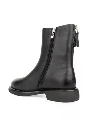 LINDA BAUMANN Zip-fastening Leather Ankle Boots