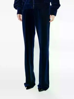 TOM FORD Velour Tonal Tf Embroidered Zip Hoodie