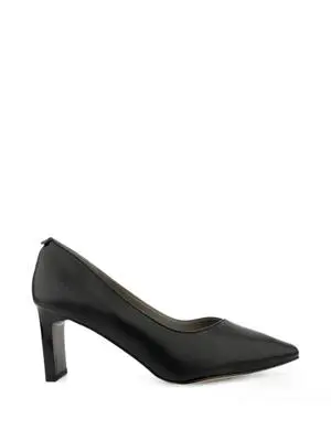 LINDA BAUMANN Pointed-toe Block-heel Pumps - Black