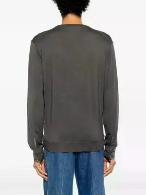 TOM FORD Button-placket Logo-embroidered Sweater