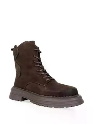 LINDA BAUMANN Lace-up Suede Ankle Boots