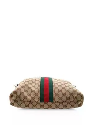 Gucci Web Messenger Bag Gg Canvas Medium Crossbody Bag