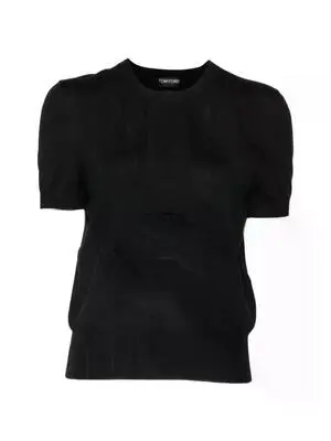 TOM FORD Wool Crew-neck T-shirt - Black