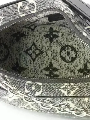 LOUIS VUITTON Loop Handbag Monogram Jacquard Denim Hobo Bag