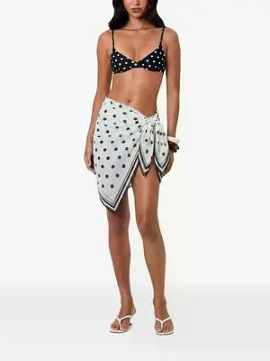 NICHOLAS Ursa Mini Sarong Ivory Black Polka Dot