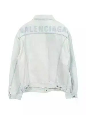 Balenciaga 2010s Logo Denim Jacket