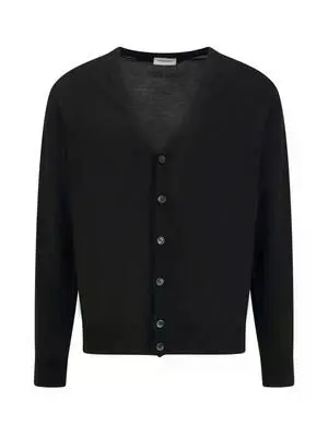 BRAMANI CASHMERE V-neck Button-up Cardigan - Black