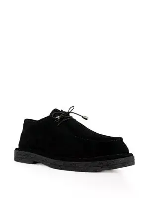LINDA BAUMANN Suede Lace-up Loafers