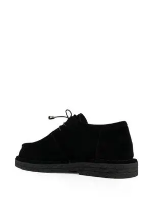 LINDA BAUMANN Suede Lace-up Loafers
