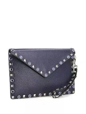 Valentino Garavani Rockstud Crystal Embellished Clutch Bag