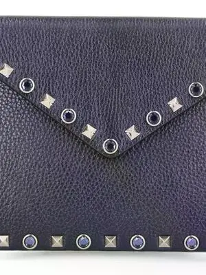 Valentino Garavani Rockstud Crystal Embellished Clutch Bag