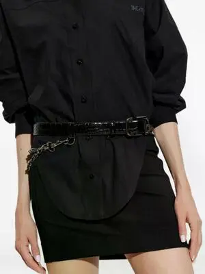 Attico Crocodile-effect Chain Detail Belt