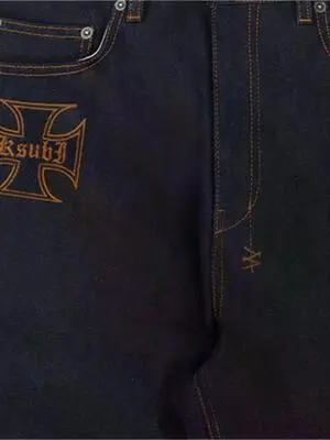 Ksubi Maxx Embroidered Denim Shorts - Blue