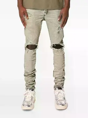 PURPLE BRAND Distressed Skinny Fit Jeans - Neutrals