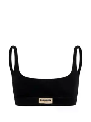 Dsquared2 Logo Label Bralette - Black