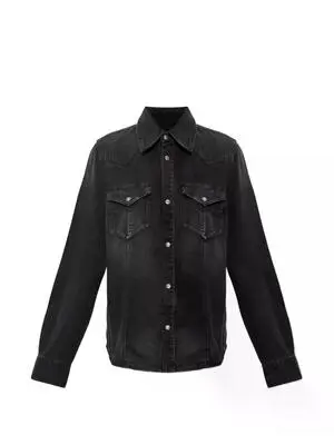 DIESEL® Western Shirt In Treated Denim - Black