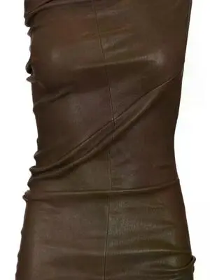 Rick Owens Athena One-shoulder Draped Maxi Dress - Brown