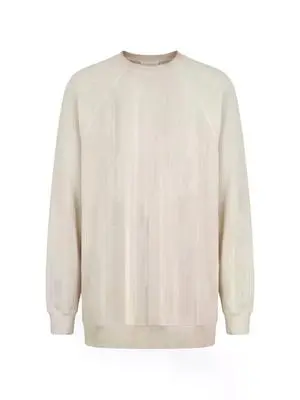 HALFBOY Ribbed-knit Long-sleeve Sweatshirt - Neutrals