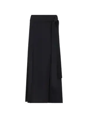 Studio Nicholson Wrap-front Tie-fastening Maxi Skirt - Black