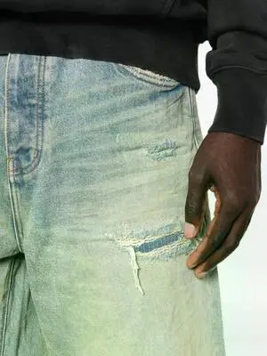 PURPLE BRAND Distressed Raw-cut Shorts - Blue