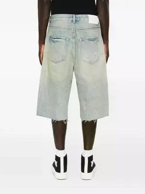 PURPLE BRAND Distressed Raw-cut Denim Shorts