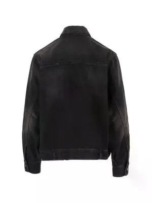 HAIKURE Faded Effect Raw Edge Denim Shirt