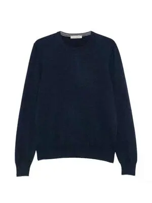 FILERIA Crew Neck Long Sleeve Sweater - Blue