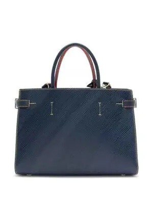 LOUIS VUITTON Epi Leather Twist Tote Bag - Blue