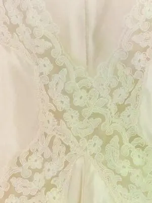 Alberta Ferretti Lace-trim Maxi Dress