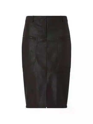 Liu Jo Coated Midi Skirt - Brown
