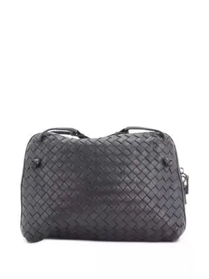Bottega Veneta Nodini Intrecciato Nappa Small Crossbody Bag - Black