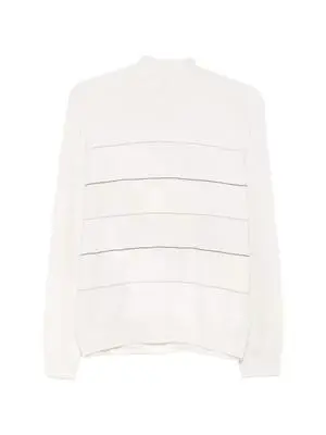 Peserico Beaded Stripe Sweater - Neutrals