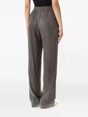 GOLDEN GOOSE Jacquard-floral Wide Leg Trousers - Grey