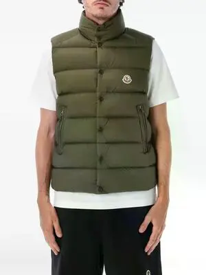 Moncler Quilted Padded Gilet - Green