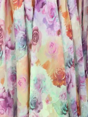 ACTUALEE Floral-print Cut-out Maxi Dress