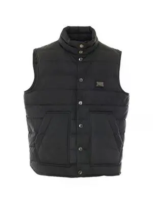 Dolce & Gabbana Logo-patch Padded Gilet - Black