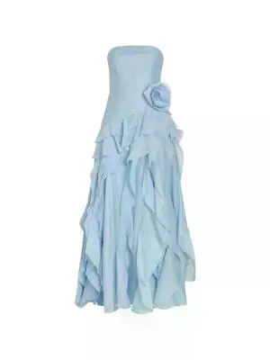 Aje Canyon Floral-appliqué Maxi Dress - Blue