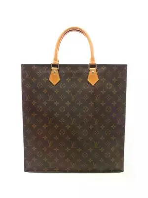 LOUIS VUITTON Monogram Canvas Sac Plat Tote Bag - Brown