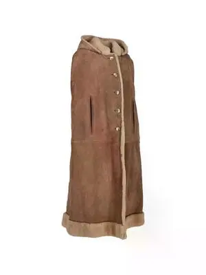 RITZ SADDLER VINTAGE Hooded Shearling Cape