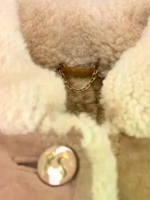 RITZ SADDLER VINTAGE Hooded Shearling Cape