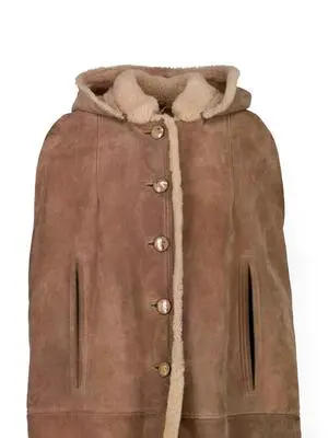 RITZ SADDLER VINTAGE Hooded Shearling Cape