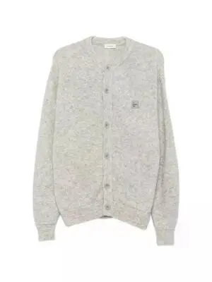 American Vintage Logo Patch Button-up Cardigan - Grey