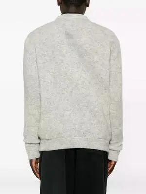 American Vintage Logo Patch Button-up Cardigan - Grey